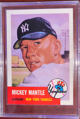 1953 Topps Mickey Mantle #82 Baseball Card Reprint | eBay