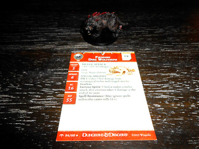 Fiendish Dire Wolverine D&D Miniature Angelfire mini Dungeons Dragons ...