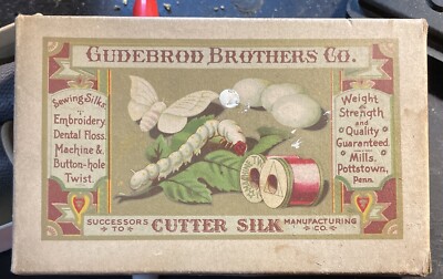 Original Box 50 Yd. Spools Gudebrod Bros Silk Size OO Gude-Wind NOS ...
