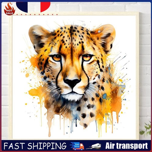 5D DIY Full Round Drill Diamond Painting Leopard Kit Home Art ...