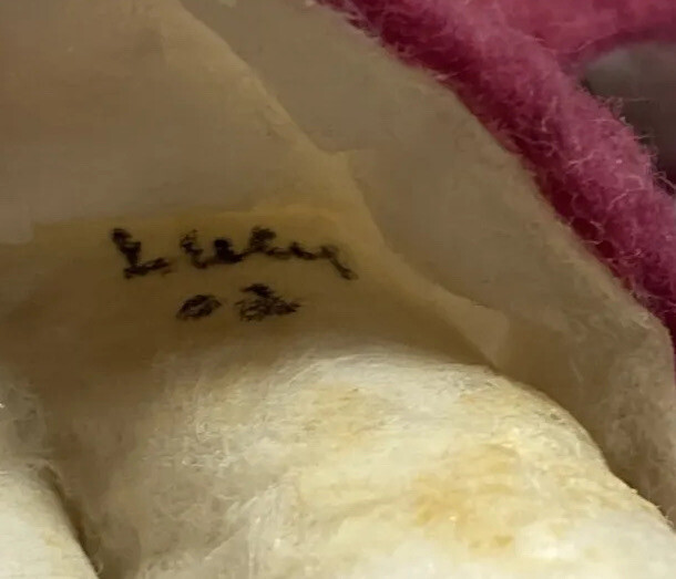 Lucy Webber COTTON BATTING CHRISTMAS Santa ORNAMENT HOLDING Doll ...