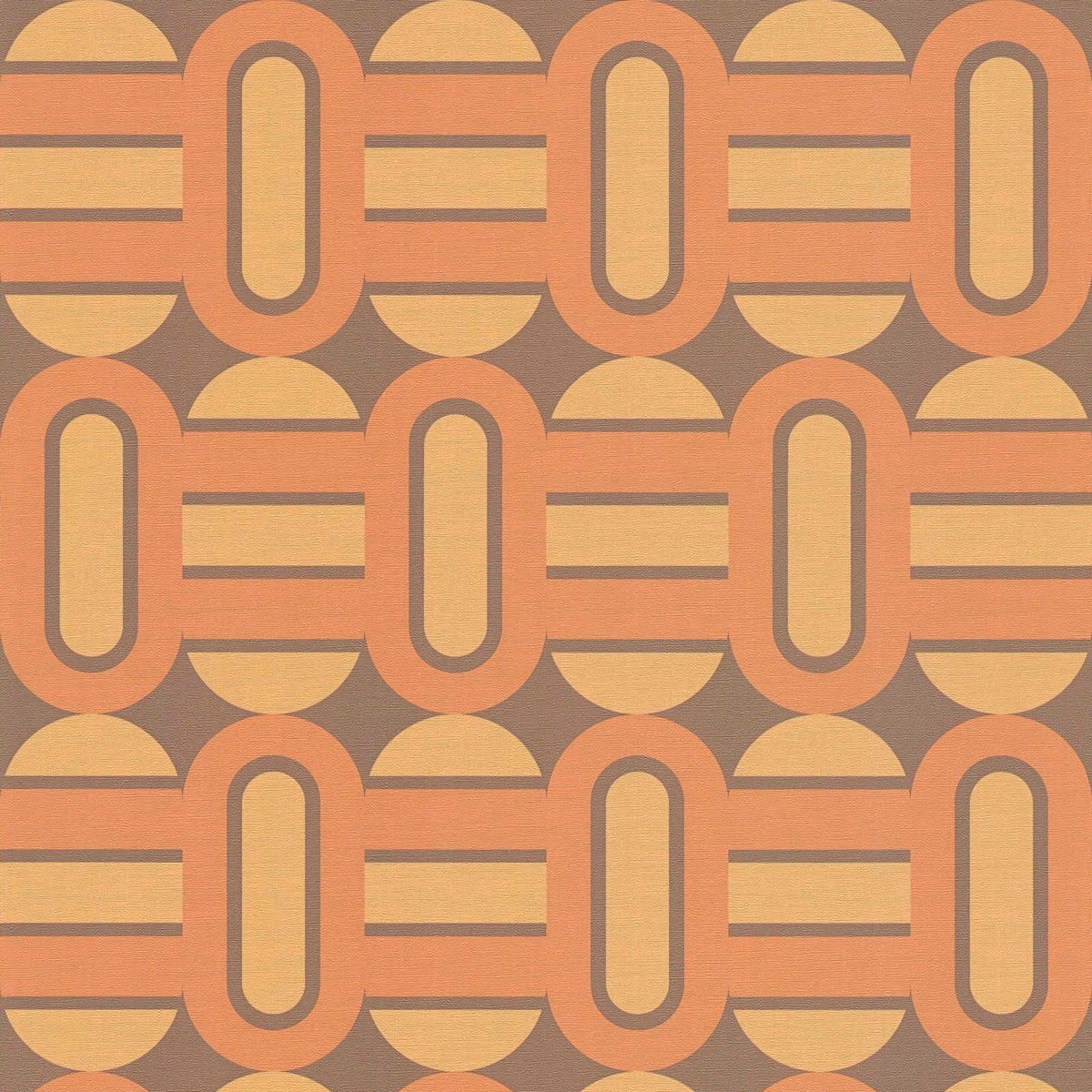 Orange Vintage Wallpaper Patterns Ceramic Arches Wallpaper In