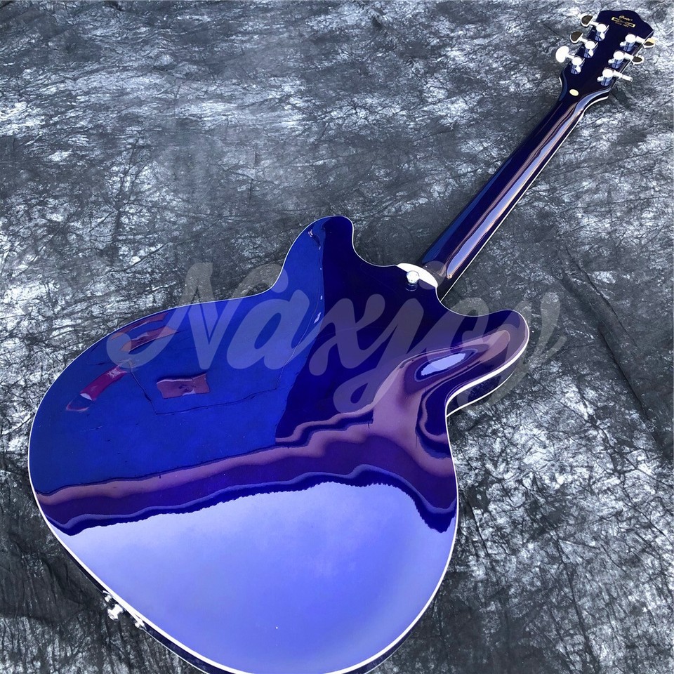 Grote Blue Burst Maple Semi Hollow F holes Jazz Electric Guitar | eBay