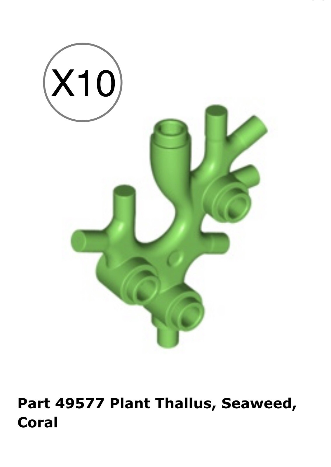 Lego 10 Pieces Bright Green Plant Thallus,Seaweed,City Mini Figures Sea ...