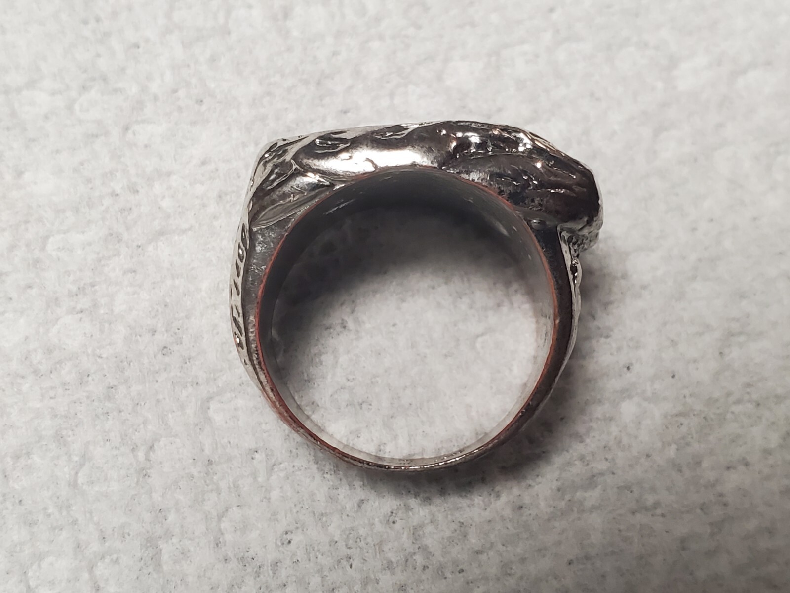 CHOPPER HEAVY SILVER TONE MENS RING MOTORCYCLE RIDE… - Gem