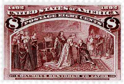 Archival Quality Print of US Stamp #236 "Columbus Restored to Favor" | eBay