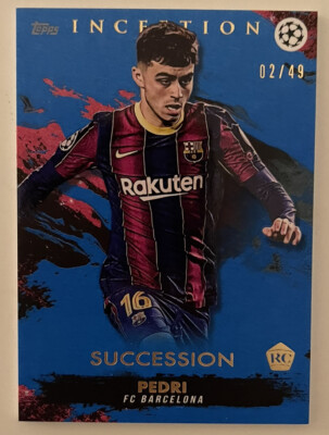 2020-21 Topps Inception UEFA UCL PEDRI RC Green /49 Rookie Barcelona ...
