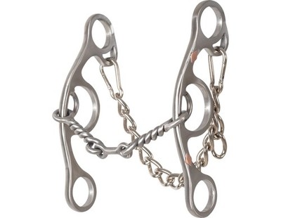 Classic Equine Bit Twisted Wire Dogbone Barrel 6 Shank BBIT4SS22SS | eBay