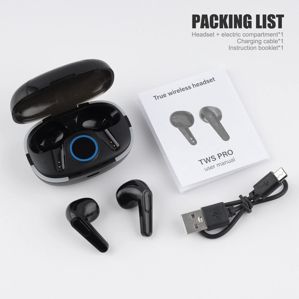 TWS Wireless Bluetooth Earbuds Waterproof Bluetooth 5.3 Headset Noise ...