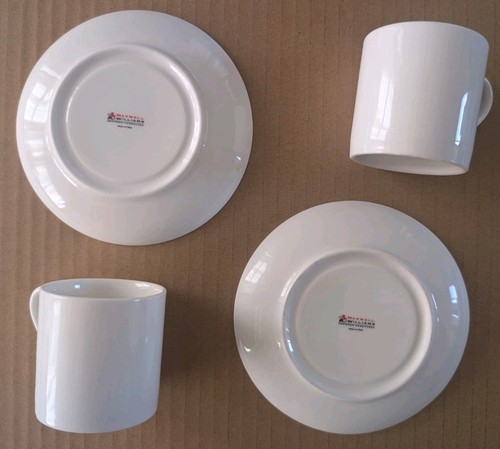 Maxwell & Williams - Basic White Espresso Cup Round And Saucers - Set ...