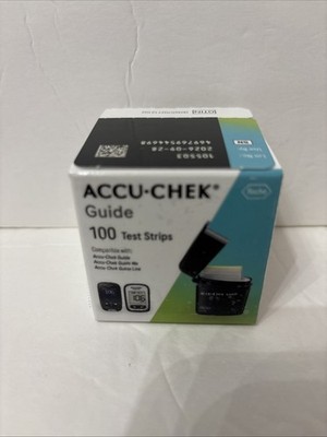 1 Accu-Chek Guide Test Strips Diabetic Blood Glucose Testing 100ct. Exp ...