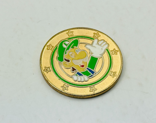 Vintage Luigi Super Mario Bros Nintendo Coin Token Frankford Candy 1.5 ...