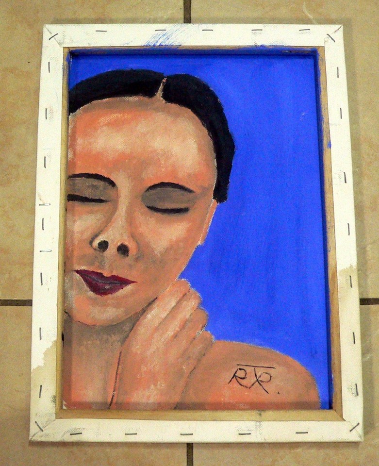 Richard Tindale d.2025 Signed Oil Painting Nude Sunbathing Double Sided ...