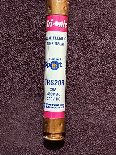 Ferraz Shawmut Tri-Onic TRS20R 20A, 600VAC/300VDC Dual Element Time ...