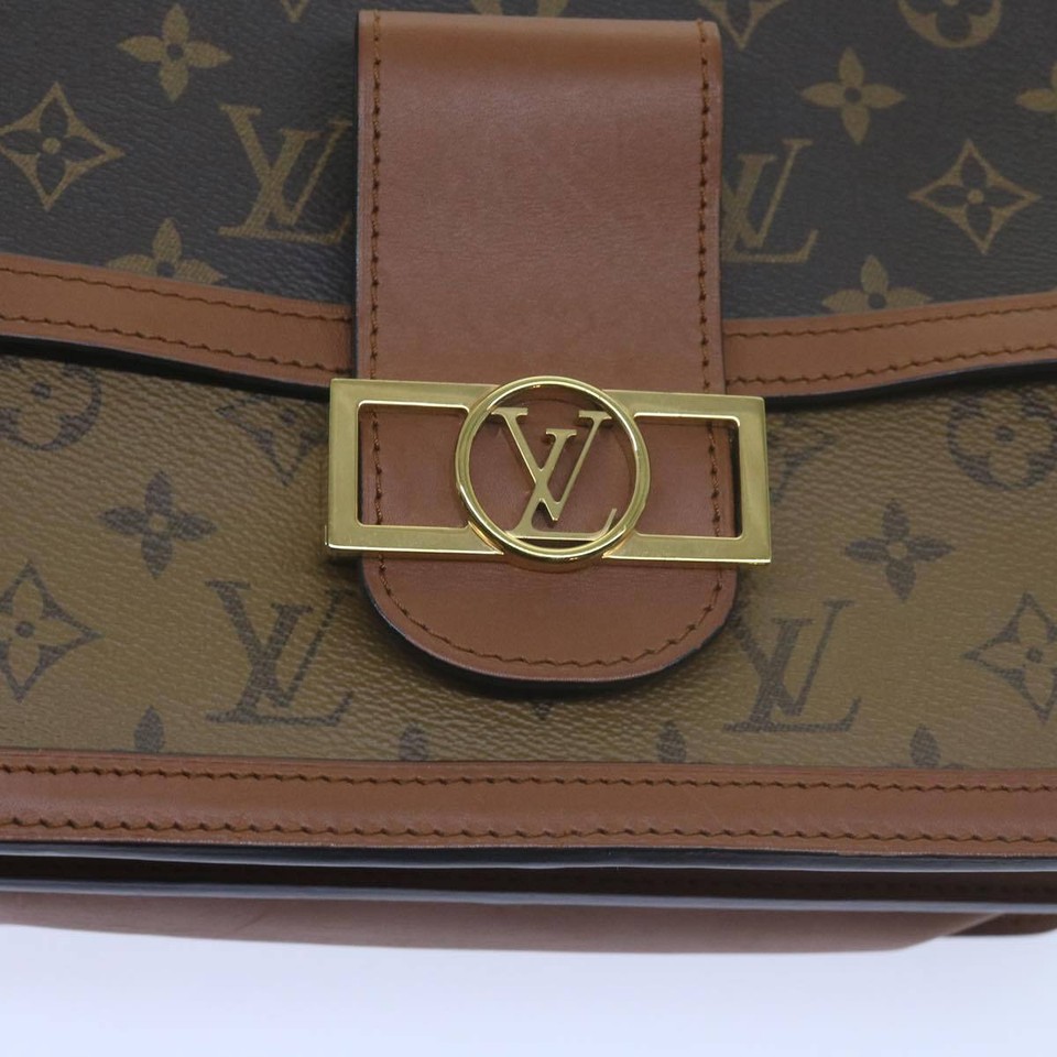 LOUIS VUITTON Monogram Reverse Dauphine MM Shoulder Bag M44391 LV Auth ...