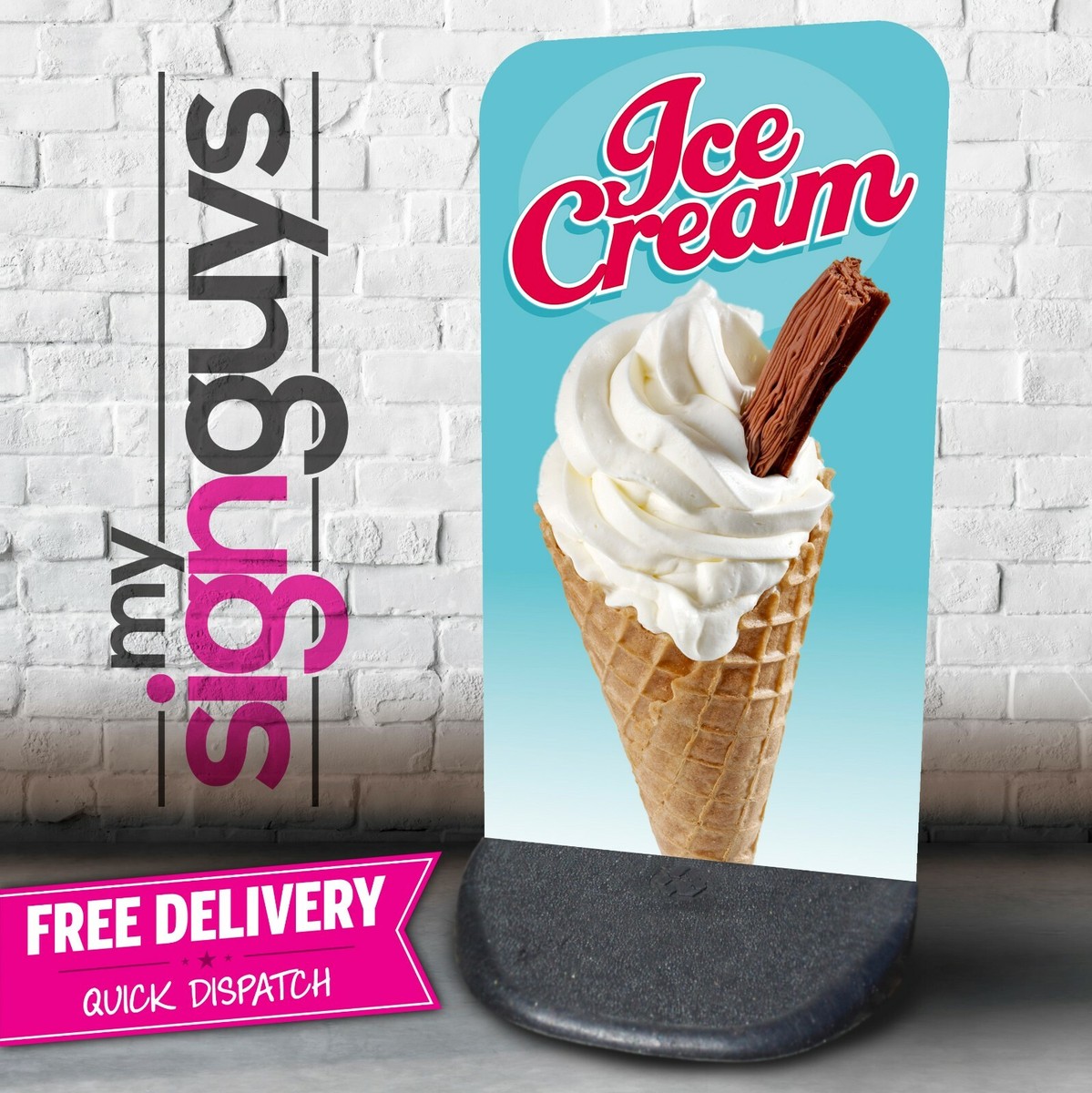 Ice Cream Outdoor Signs 2 Pack Ice Cream Yard Sign 16" X 24"