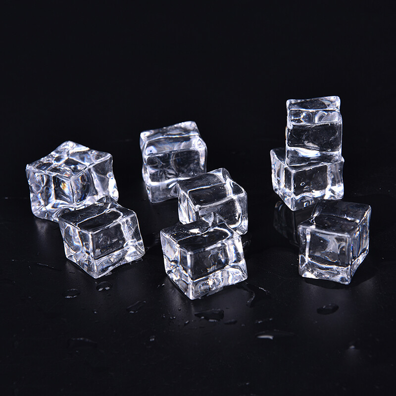 10PCS/Pack Fake Artificial Acrylic Ice Cubes Crystal Clear 2/2.5/3cm ...
