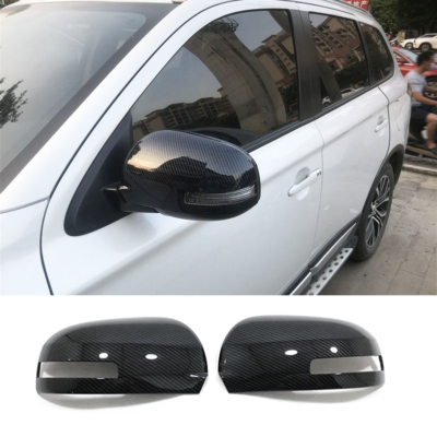 Carbon Fiber Rear View Side Mirror Trim Cover For 2013-2020 Mitsubishi ...