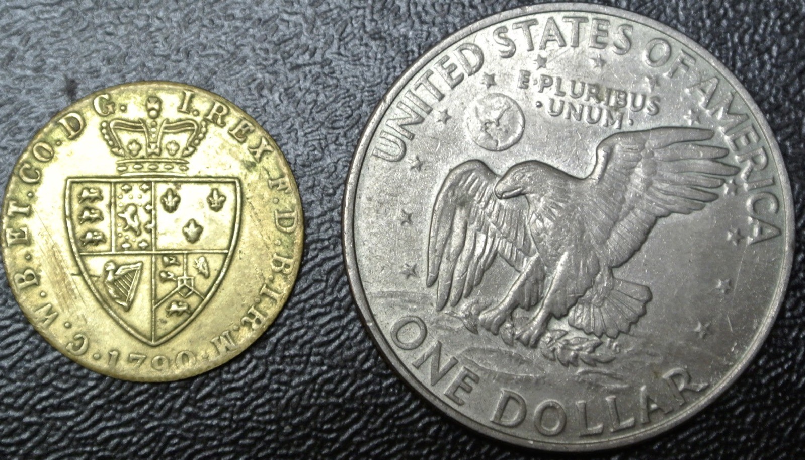 1790 GREAT BRITIAN BRASS COUNTER TOKEN - George III Spade Guinea Gaming ...