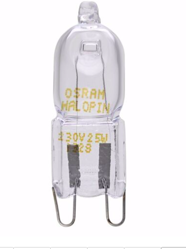 Osram 66725 Electrolux ES 6023 Oven Light Bulb G9 x 1 Globe 25 W | eBay