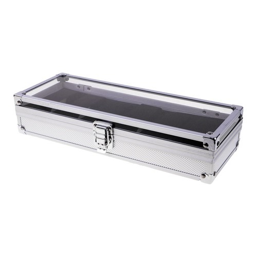 Watch Storage Box 6 Slots Luxury Lockable Container Jewelry Display ...