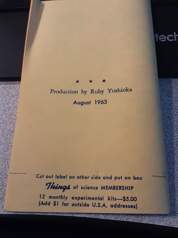 ORIGINAL COMPLETE 1963 THINGS OF SCIENCE WITH ALL ITEMS AND BOOKLET ...