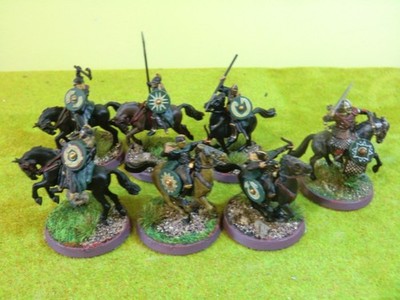 WARHAMMER LOTR - RIDERS OF ROHAN & EOMER WELL PAINTED & BASED (METAL ...