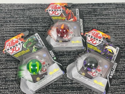 🔥 Lot Of 3 • Bakugan Mythic Pack • Dragonoid Nillious & Trox ...