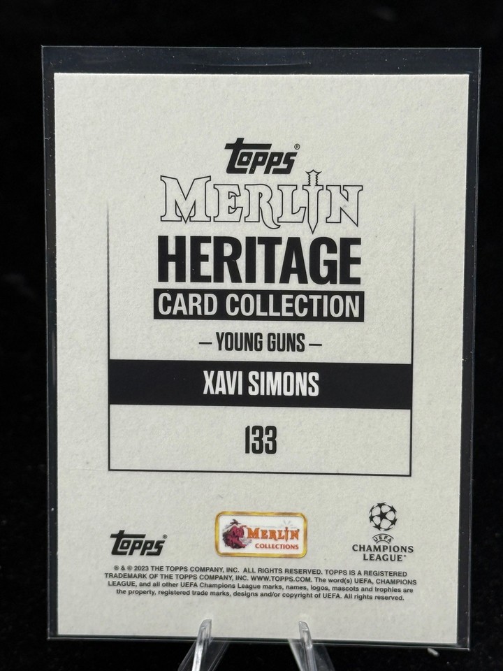 Xavi Simons RB Leipzig Young Guns 23/24 Topps Merlin Heritage #133 ...