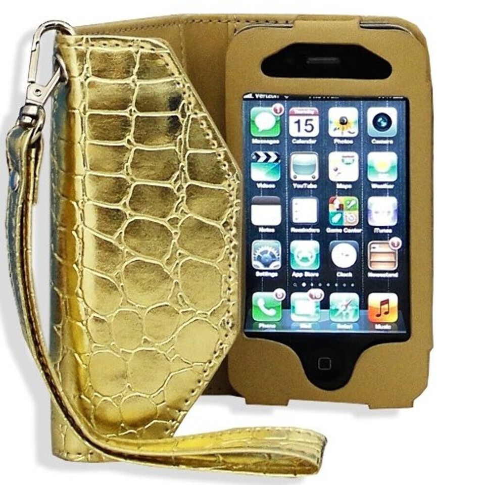 Gold Fashion Cell Phone Holder Wristlet Wallet | eBay