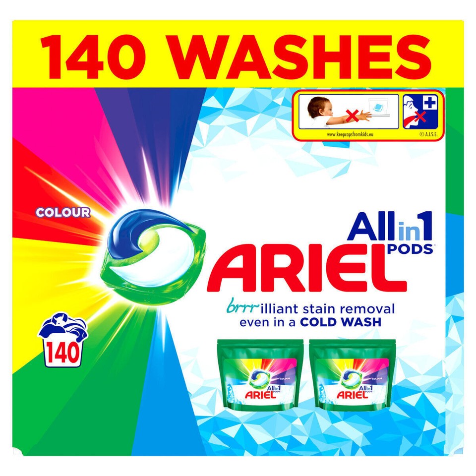 Ariel All in1 Colour Pods Detergent Cleaning Power Washing Capsule ...