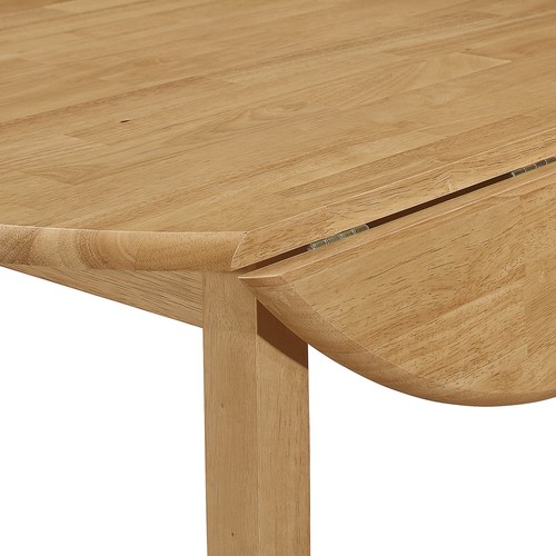 Small Wooden Kitchen Drop Leaf Round Dining Table in Oak Finish |100% ...