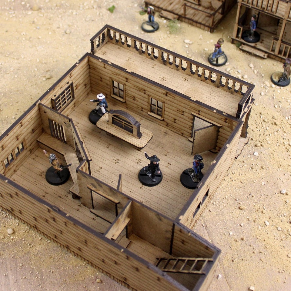 Wild West Buildings | Set of 4 | Tabletop Wargaming Scenery | eBay
