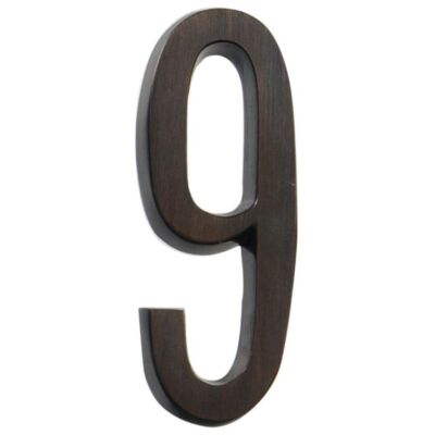 Hillman Distinctions 4-In. Adhesive Bronze House Number 9 | eBay