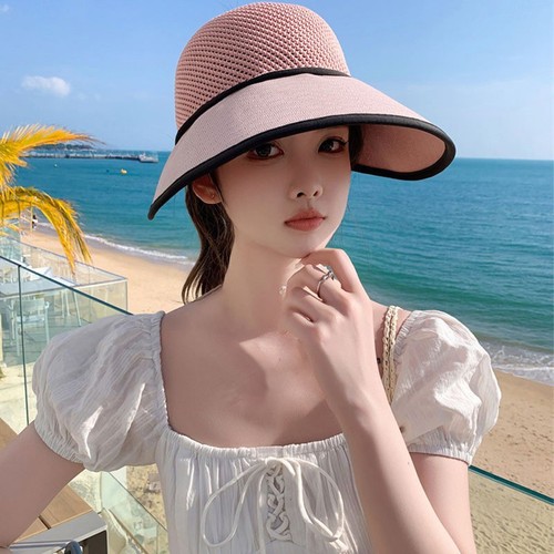 Knitted Mesh Sun Hat UV Protection Hats Basin Hat Summer Outdoor ...