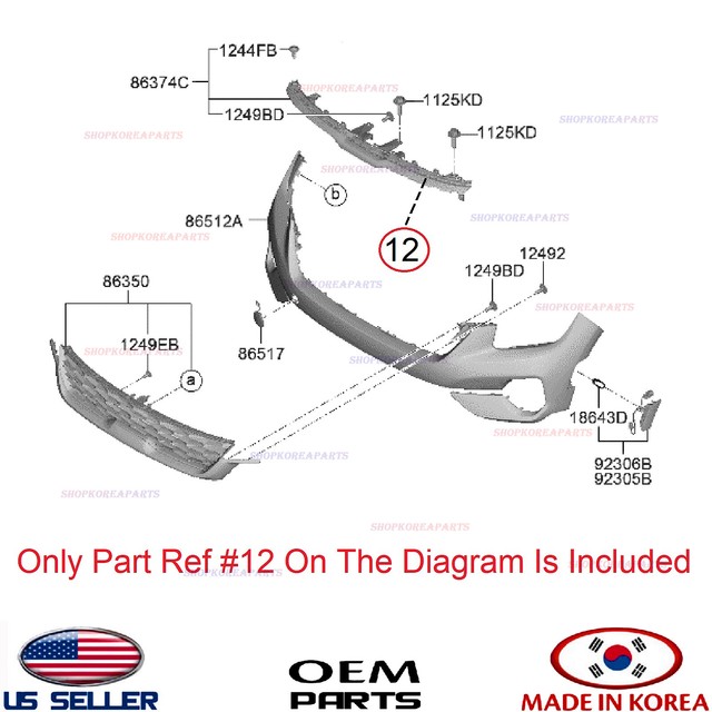 OEM 2020 Kia Seltos DRL Radiator Grille Garnish 86370-q5010 for sale ...