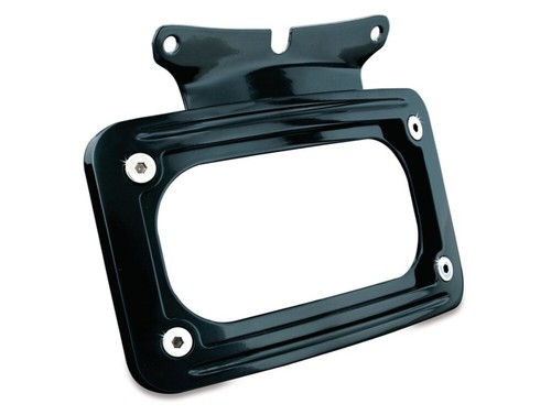Kuryakyn Curved Laydown License Plate Mount w/Frame Black (3149) | eBay