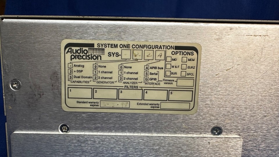 Used audio precision system one sys-22A | eBay
