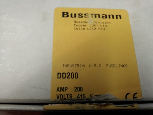 BUSSMANN DD200 NEW IN BOX 200A 415V FUSE UK #B58 | eBay