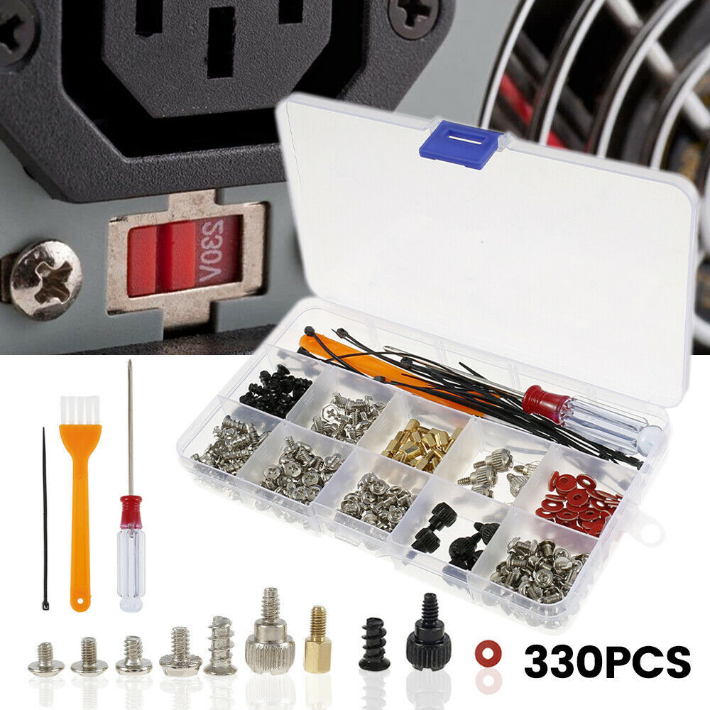 330PC Computer Screw Case Standoffs Assortment For Fan Hard Disk ...