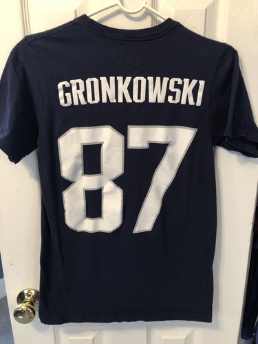 Rob Gronkowski New England Patriots Blue NFL Team Apparel Shirt Size ...