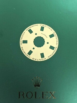 Original Rolex Mens Day-Date 3155 Champagne Calendar Day Disk German ...