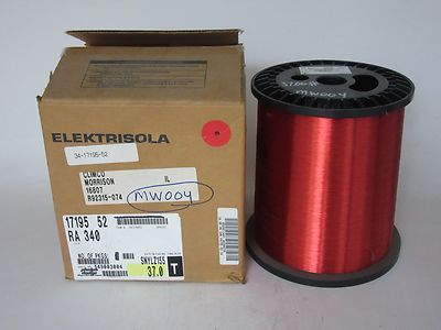 34 AWG 37 lbs. Elektrisola PN155 Single Enamel Coated Copper Magnet ...