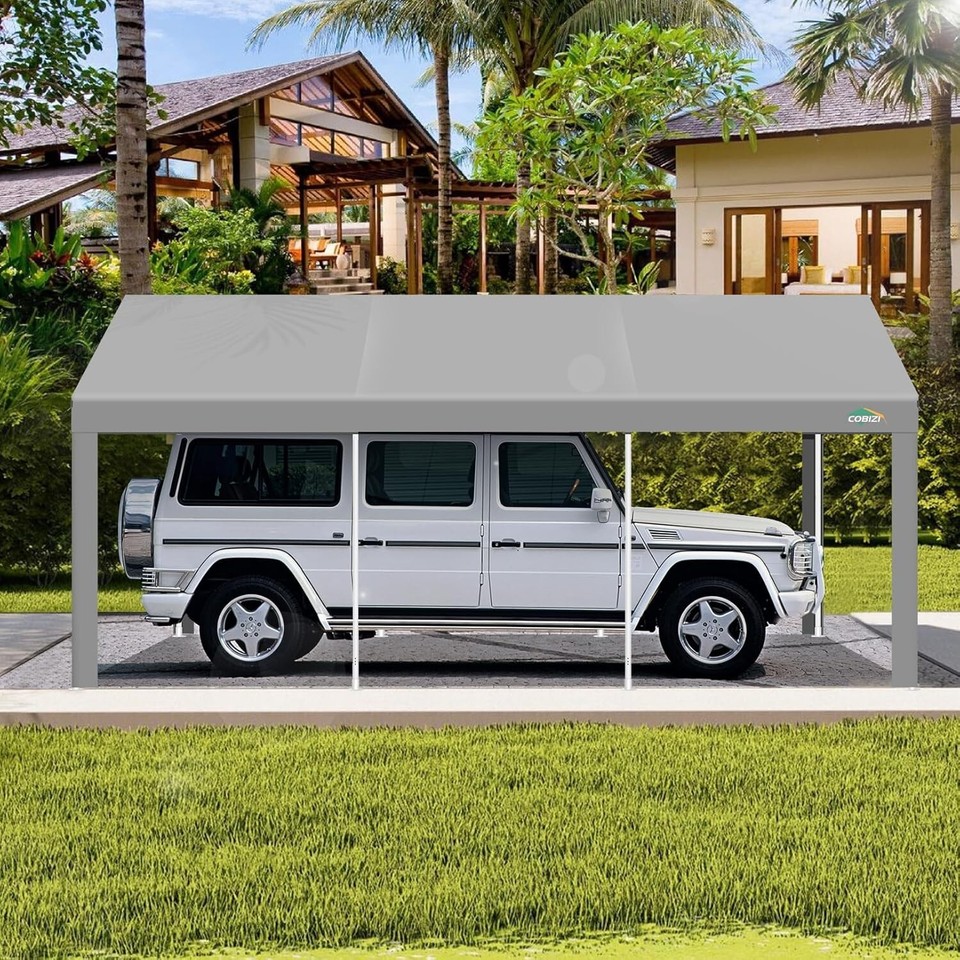 Carport Canopy 12x20 Heavy Duty Portable Garage with Roll-Up ...