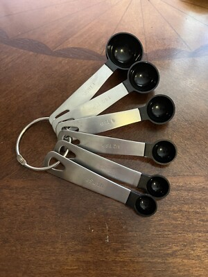 Oneida 18/8 Round Stainless Steel Measuring Spoon Set with Ring | eBay