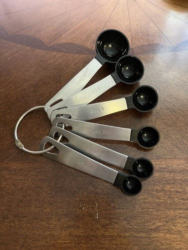 Oneida 18/8 Round Stainless Steel Measuring Spoon Set with Ring | eBay