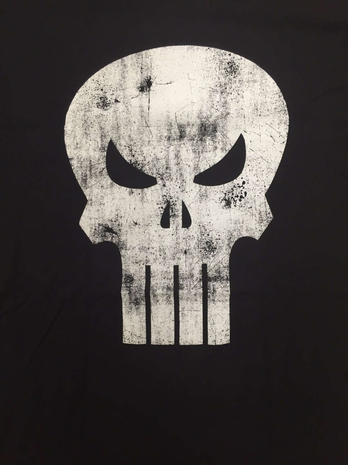 The Punisher White Skull Logo Distressed Marvel Comics Adult T-Shirt | eBay