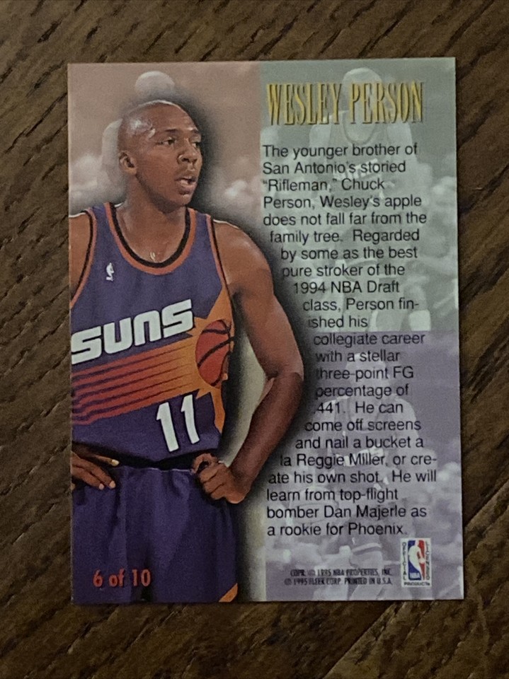 1994-95 Fleer 1st Year Phenom Wesley Person Rookie #6 | eBay