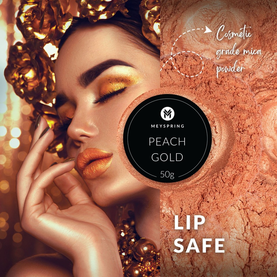 MEYSPRING Peach Gold Mica Powder - Epoxy Resin Color Pigment Resin Dye ...