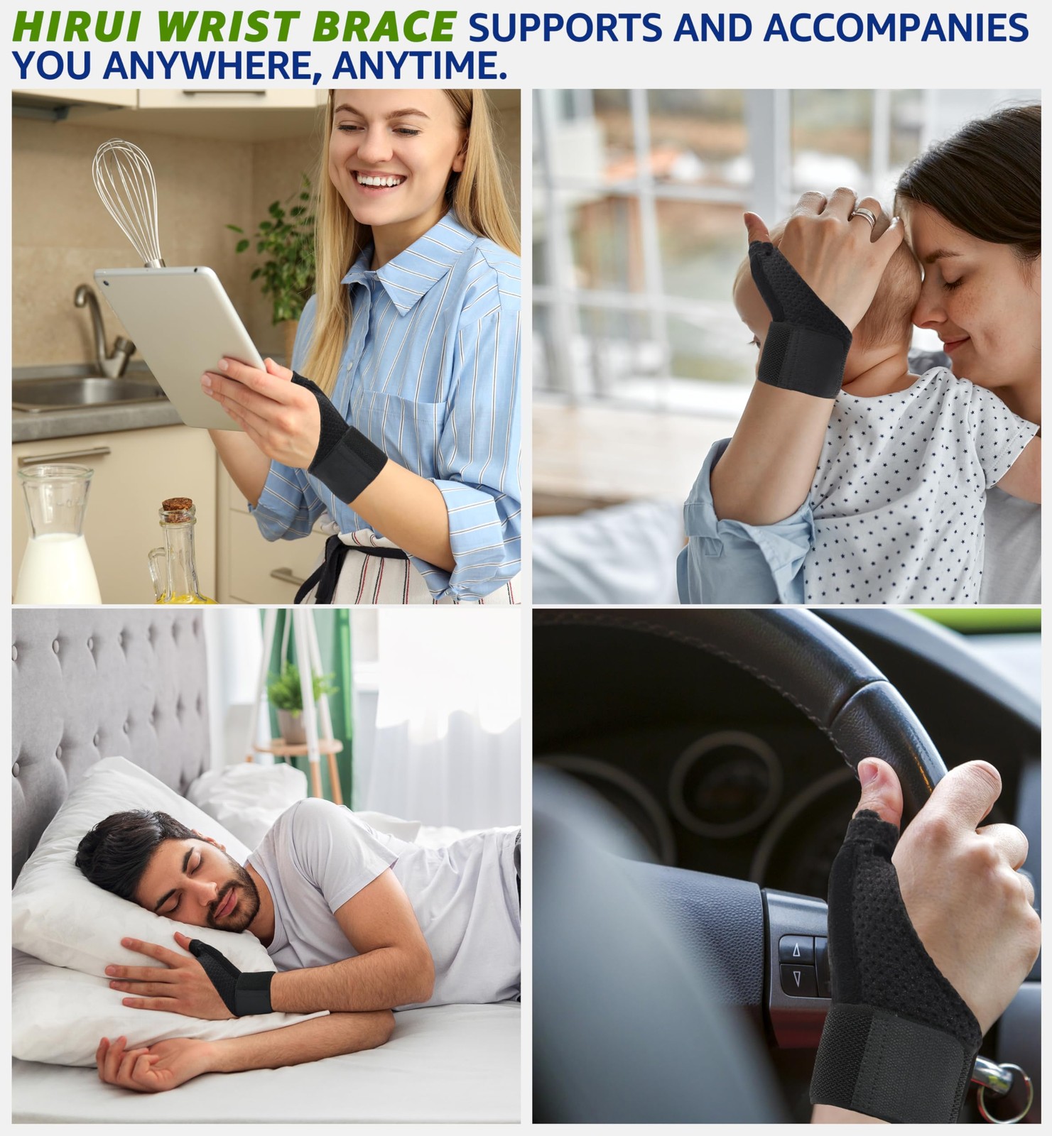 Wrist Brace Wrist Wraps and Thumb Stabilizer with Splints Support for ...